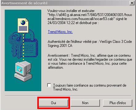 Analyse de votre système sur le site www.secuser.com